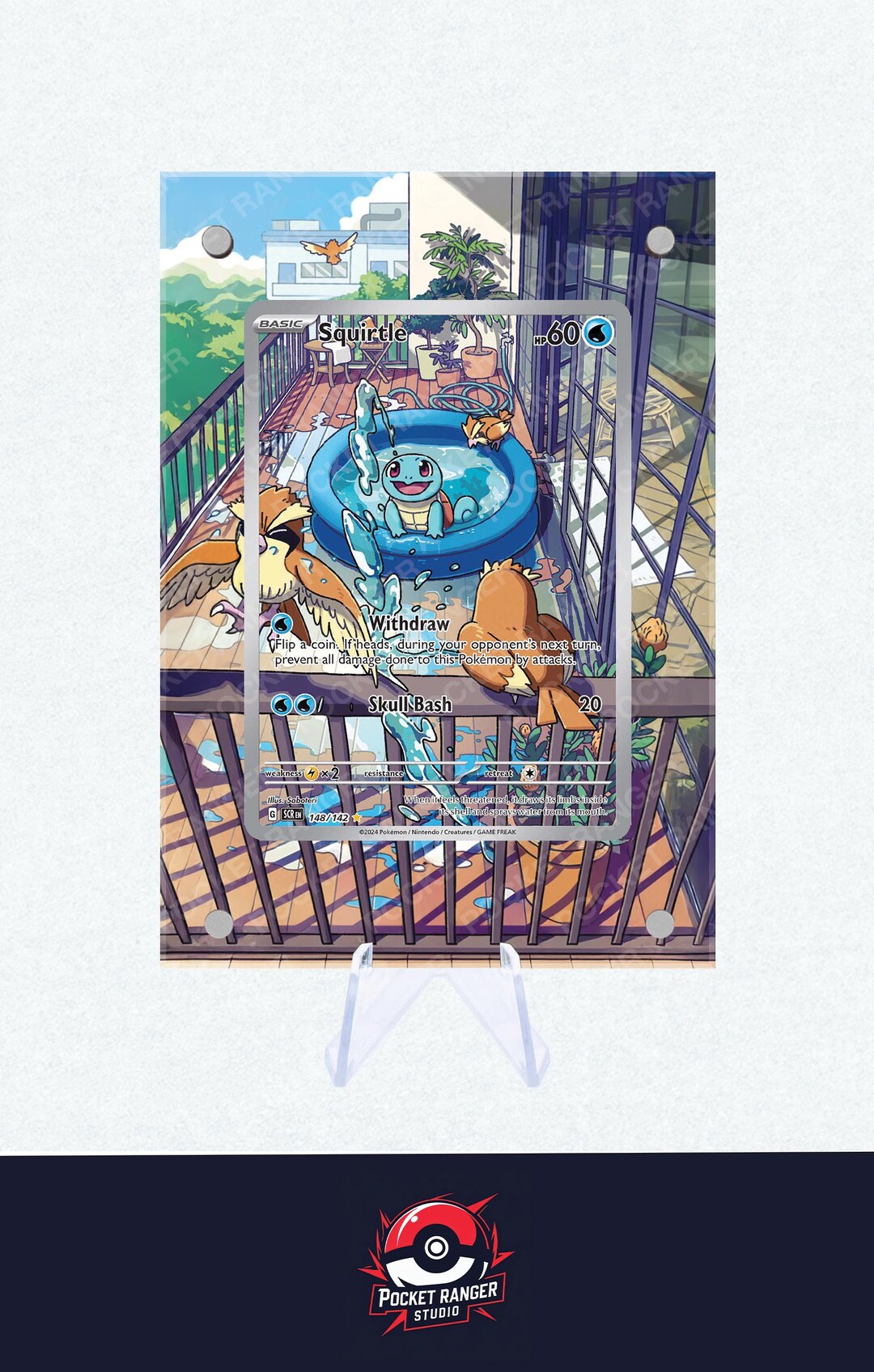 Squirtle Promo - Pokémon Extended Artwork Display Case - Etsy