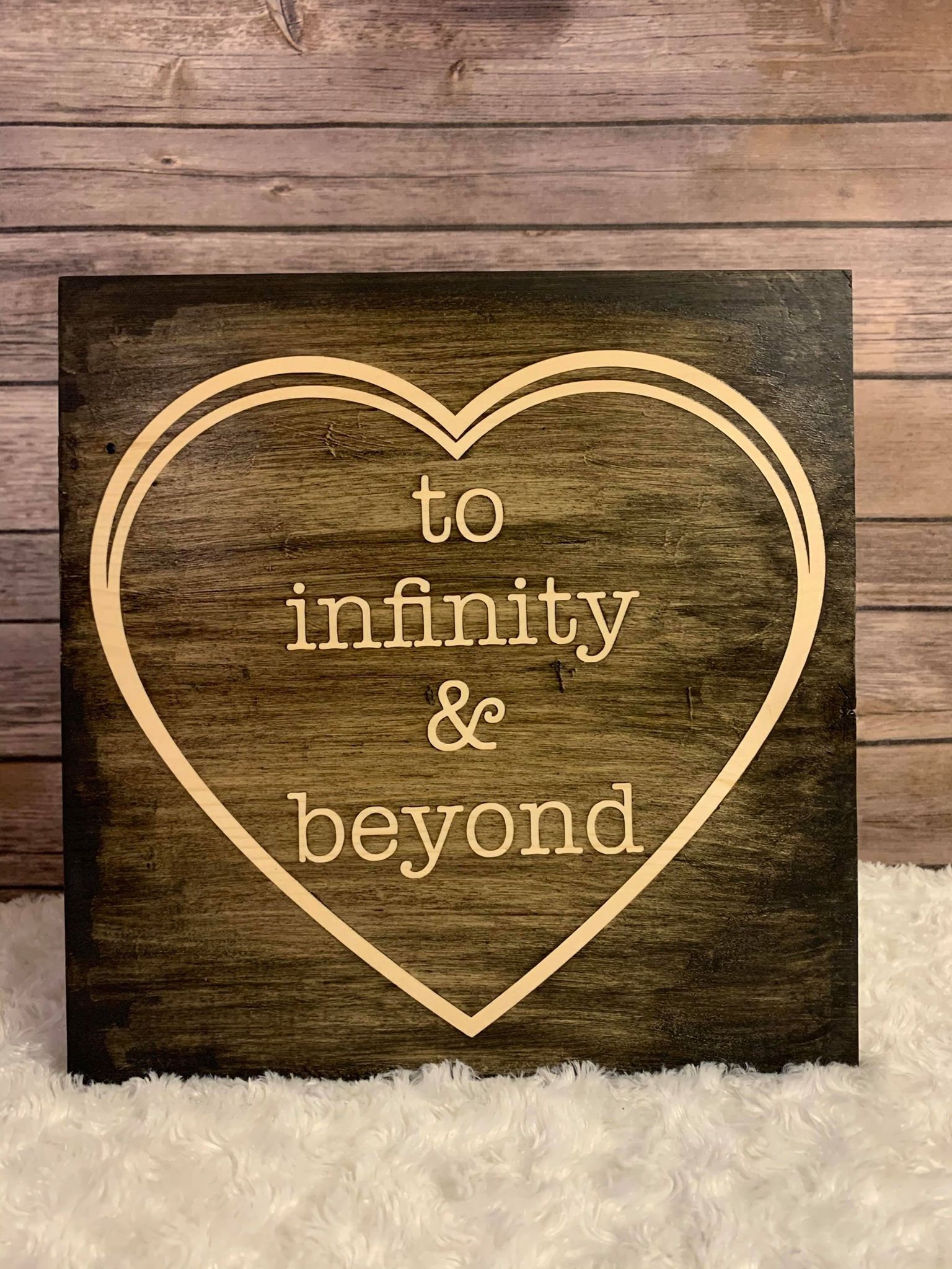 To Infinity and Beyond 11x11 Wood Sign/ Wall Decor/ Wall Display/ Wood ...