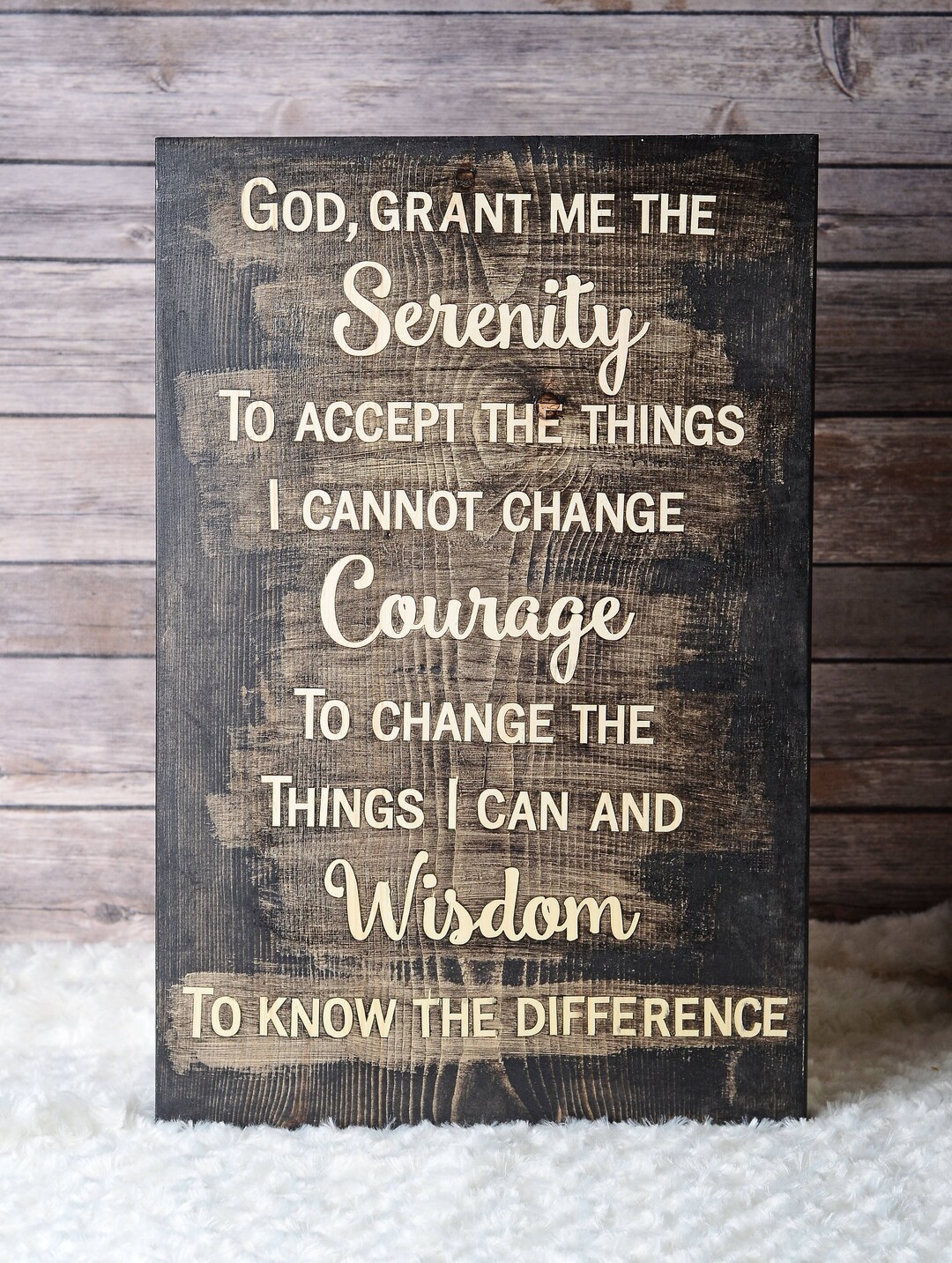 Serenity Prayer Wood Sign 11 X 11/ Wall Decor/ Wall Display/ Wood Sign ...