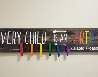 Every Child is an Artist Handmade 5 X 20 Wood Sign/ Kids - Etsy