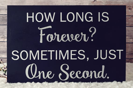 How long is forever Sometimes just one second. Alice in | Etsy
