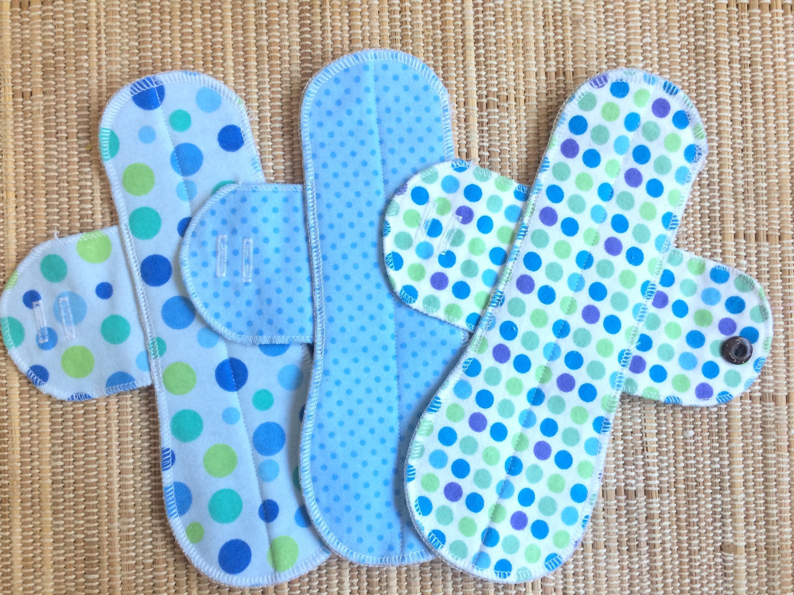 Set of 3 Medium Flow Reusable Cloth Menstrual Pads 8.5 | Etsy