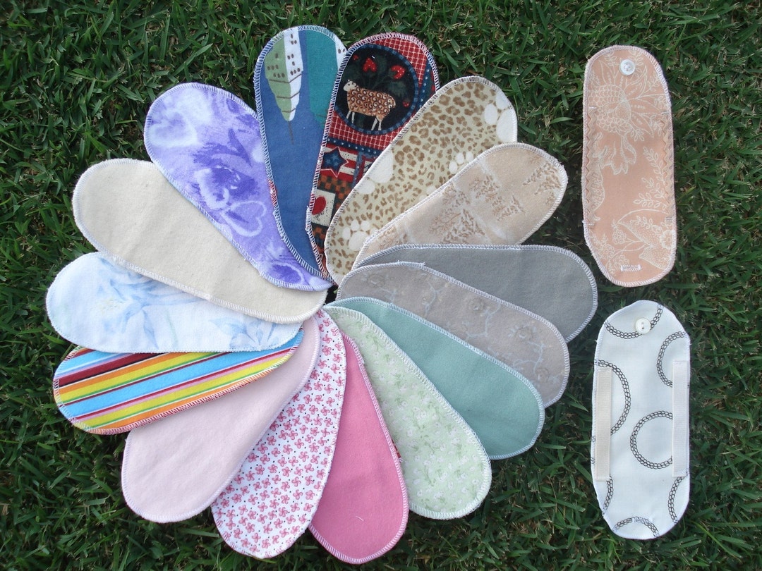 Mystery Pack Set of 10 Flannel Cloth Menstrual Pantyliner W/ 2 ...