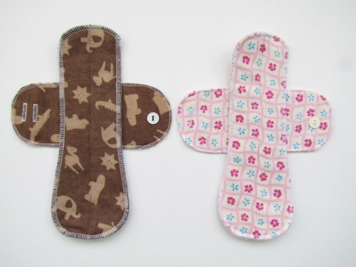 Set of 3 Medium Flow Reusable Cloth Menstrual Pads 8.5 | Etsy