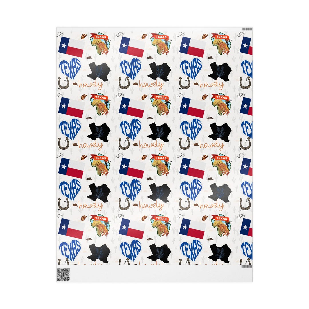 Wrapping Papers, Texas Themed Gift Wrap, Lone Star State Present Wrap ...
