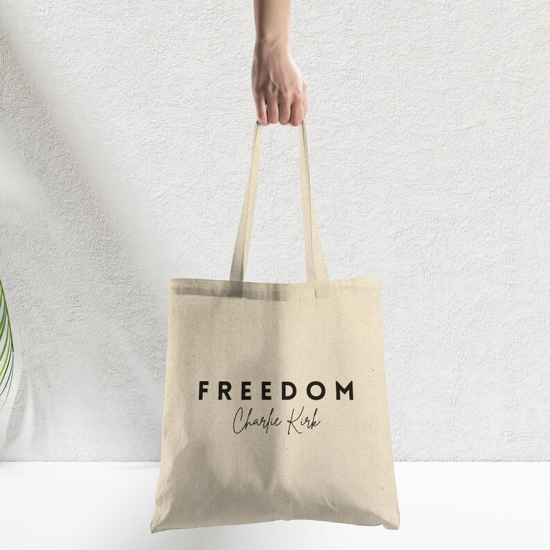 Charlie Kirk Freedom Tote Bag: Durable & Stylish - Etsy
