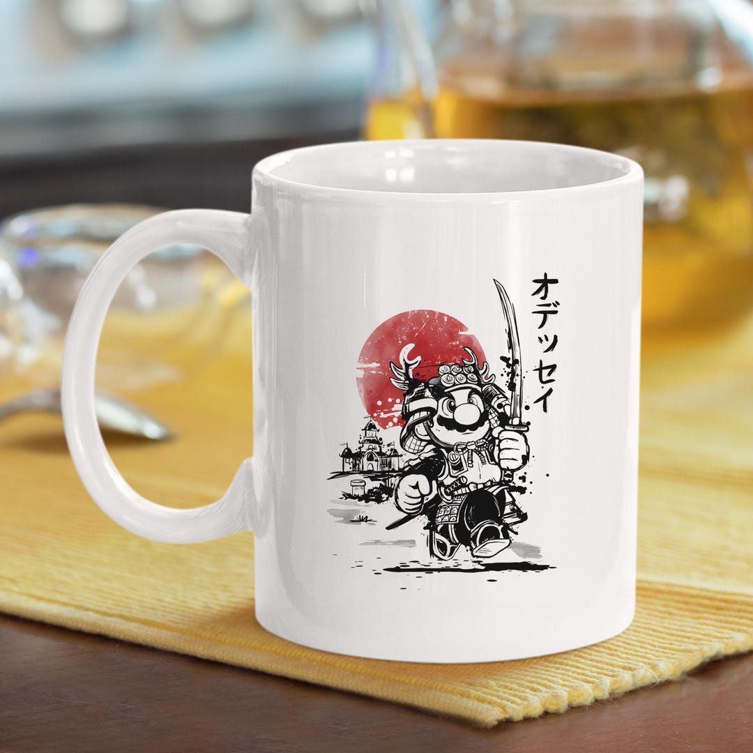 Japanese Samurai Super Mario Mug - Perfect Gift for Kids - Etsy