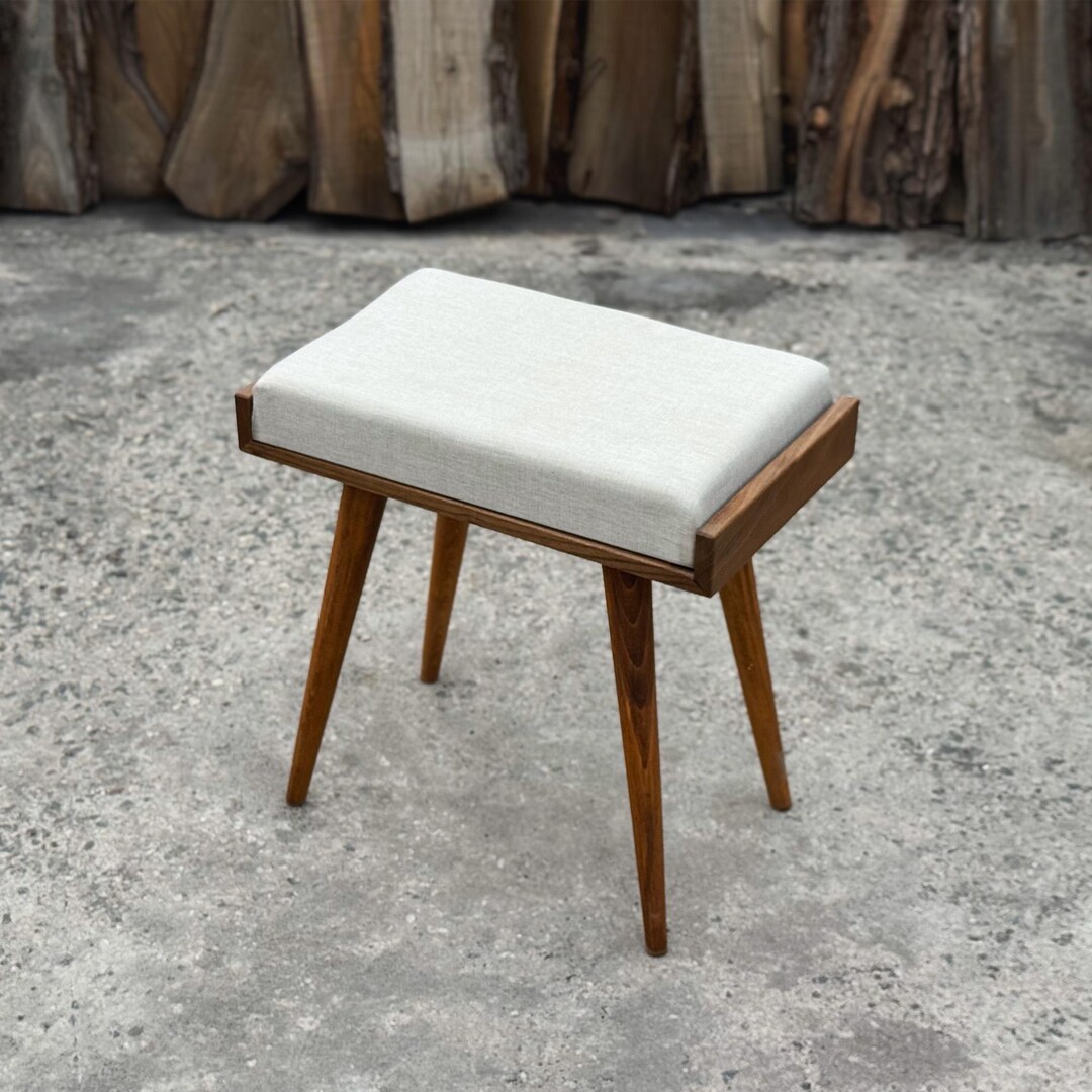 Modern Piano Bench Upholstered Bench Footstool Ottoman for Living Room ...