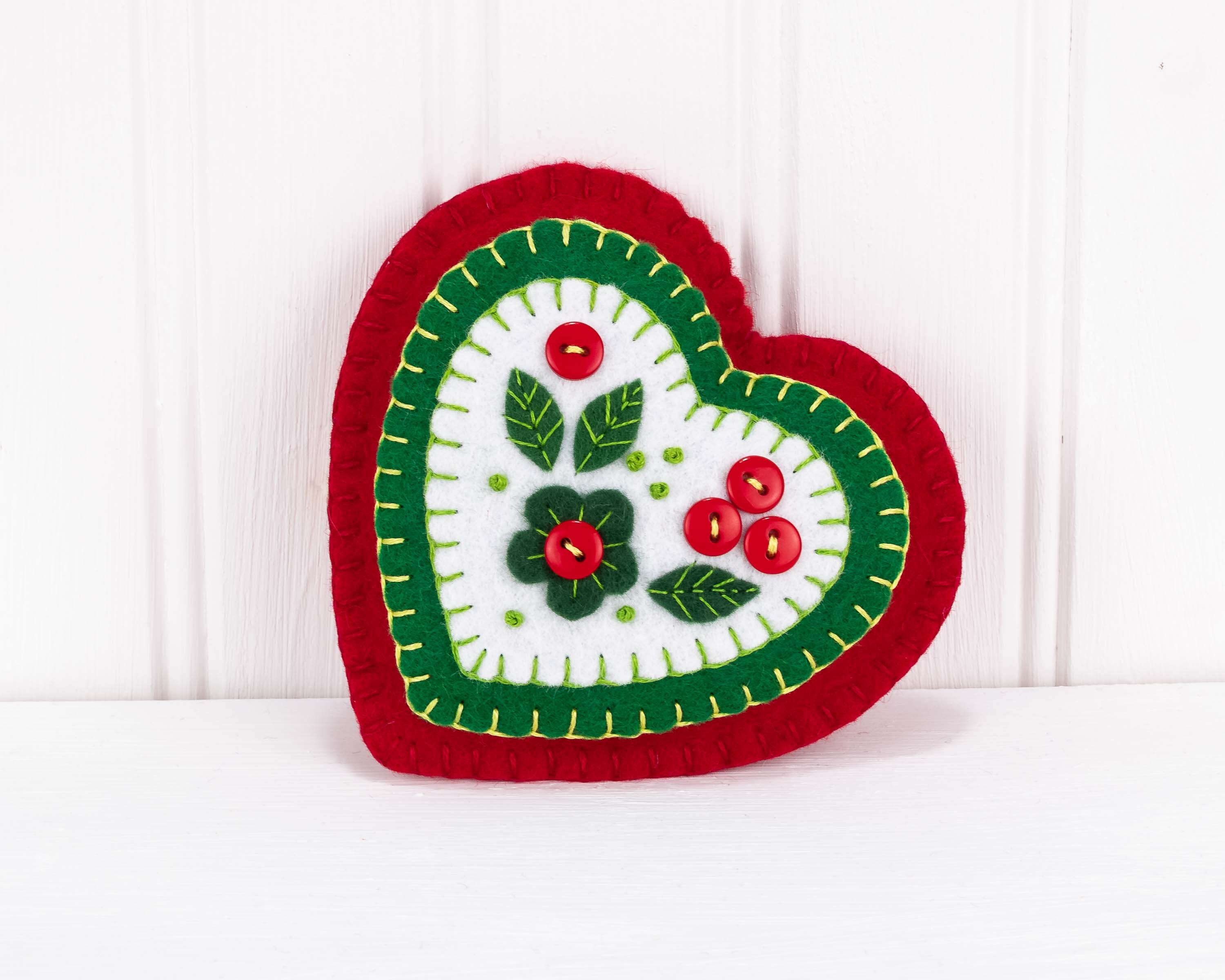 Heart Christmas Ornament Sewing Pattern, Downloadable PDF Holiday ...