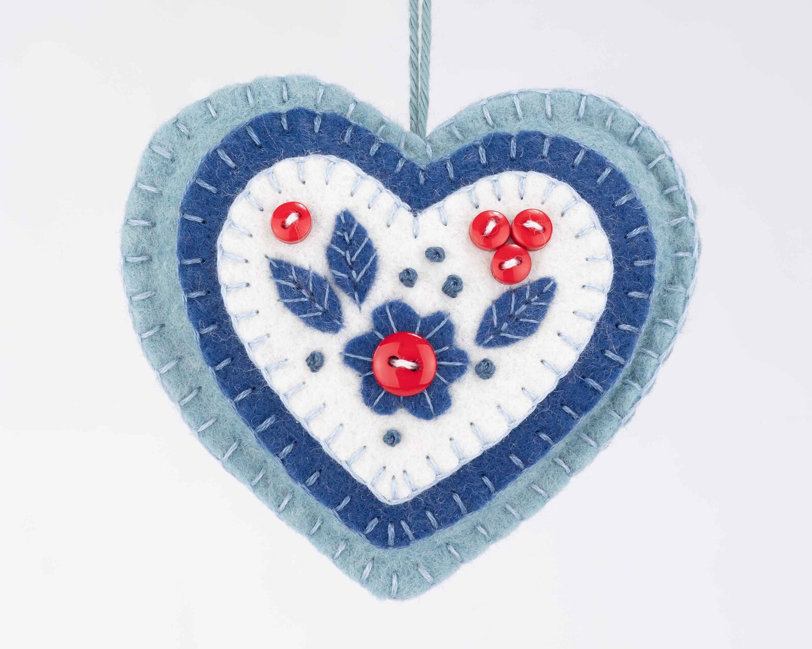 Nordic Folk Art Felt Christmas Ornament, Scandinavian Holiday Decor - Etsy