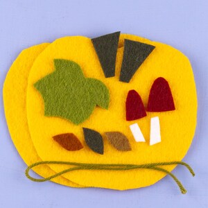 Pumpkin and Toadstool Felt Ornament Sewing Pattern for Fall, Halloween ...