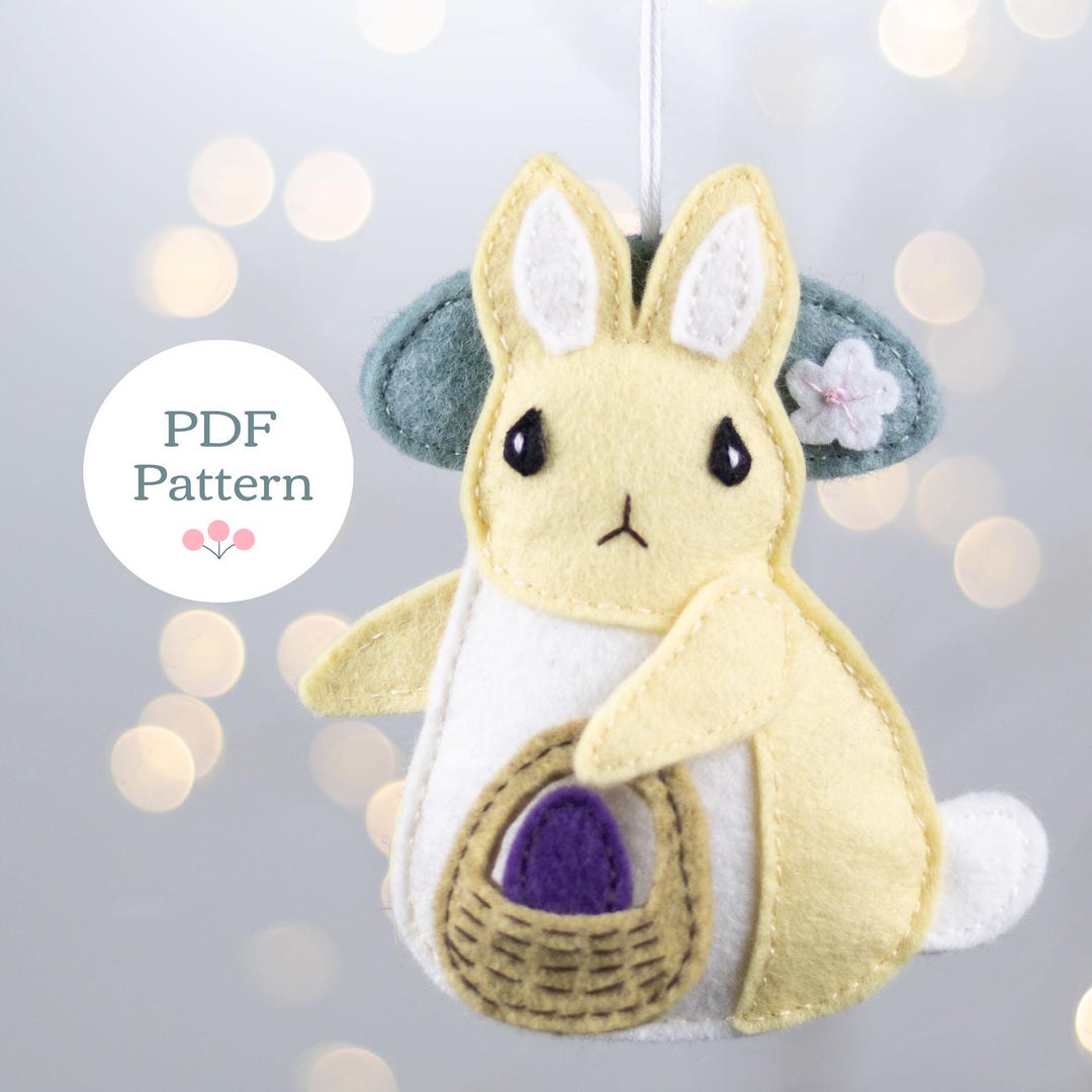 Easter Bunny Felt Ornament Sewing Pattern - Etsy