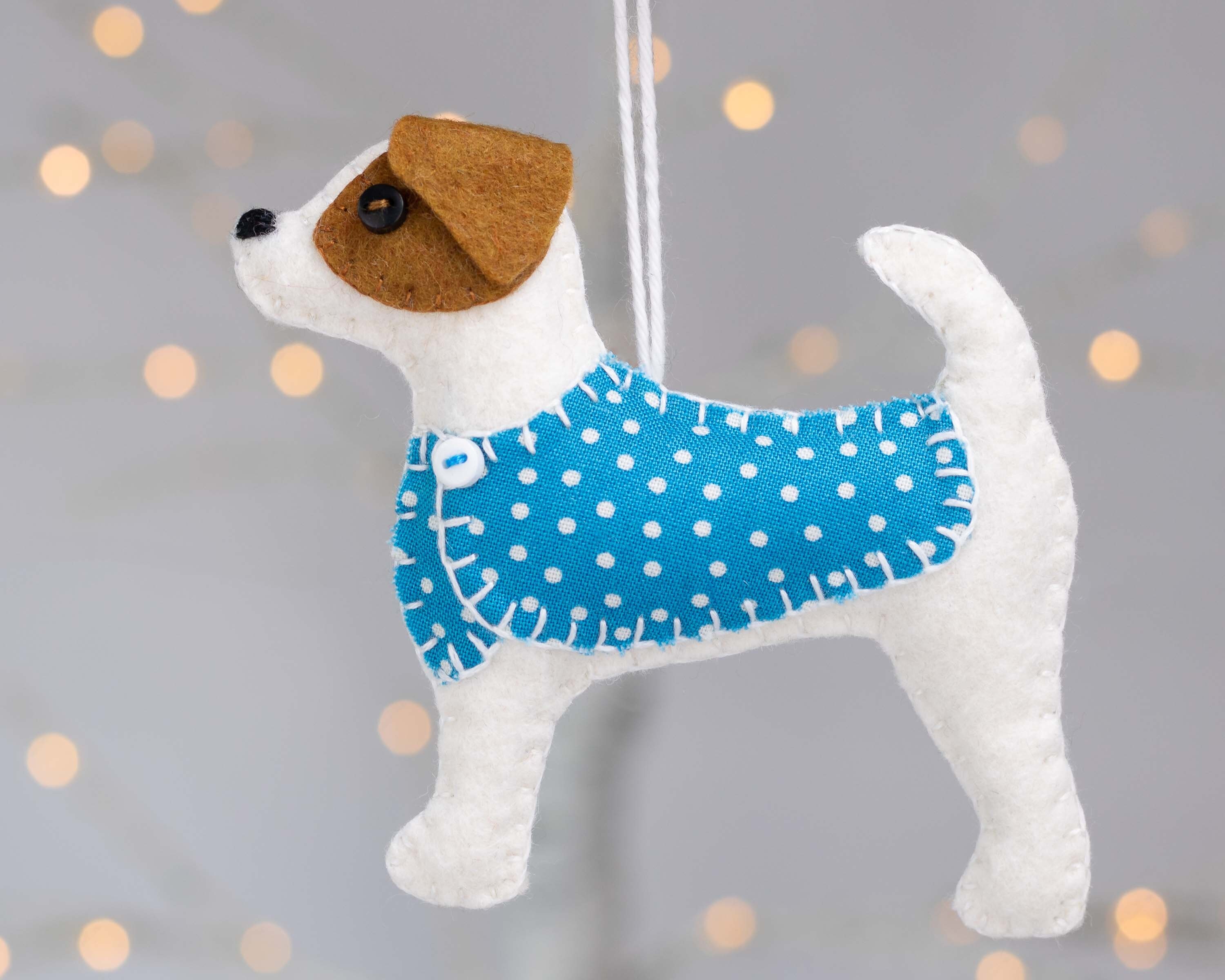 Jack Russell Terrier Felt Ornament - Etsy