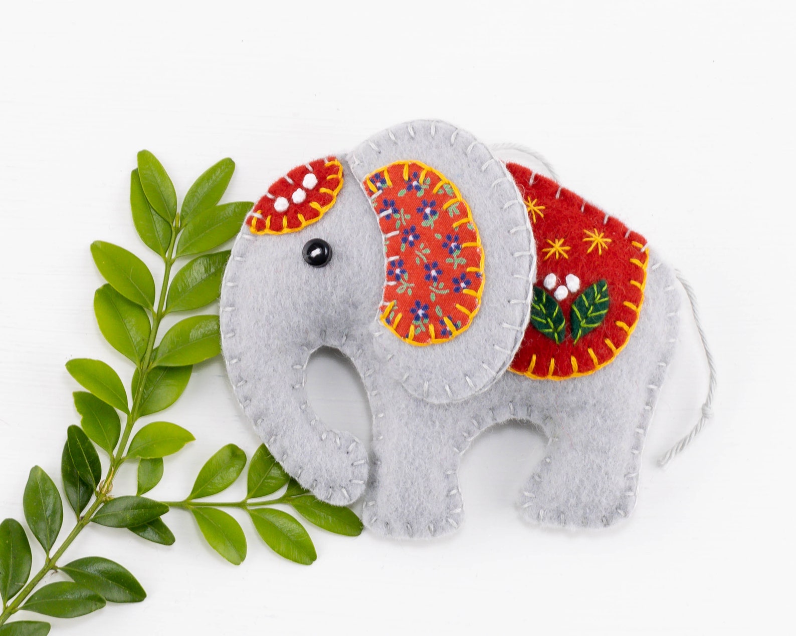 Elephant Felt Ornament Sewing Pattern Digital PDF Elephant | Etsy
