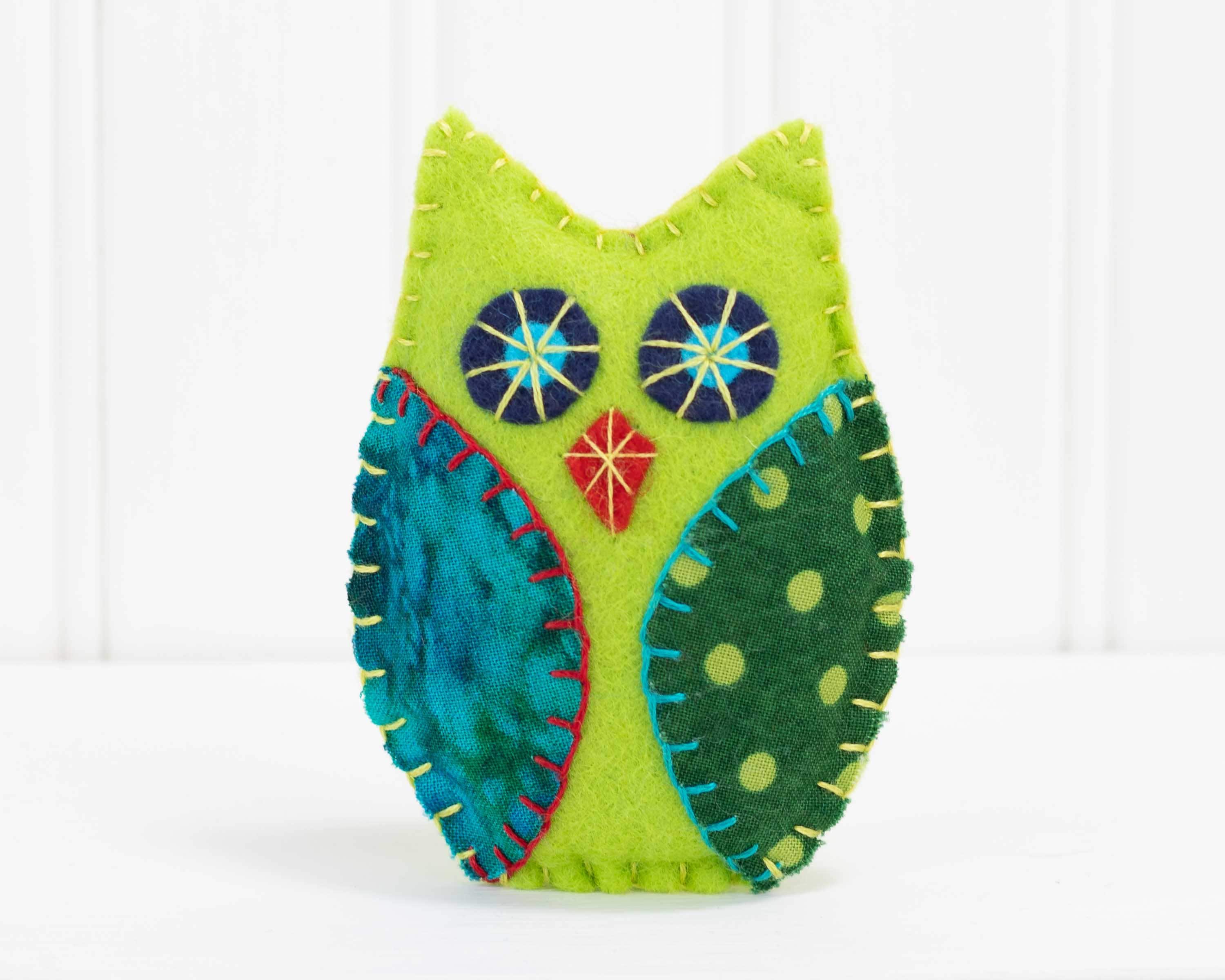 Owl PDF Sewing Pattern Downloadable Felt Owl Christmas | Etsy