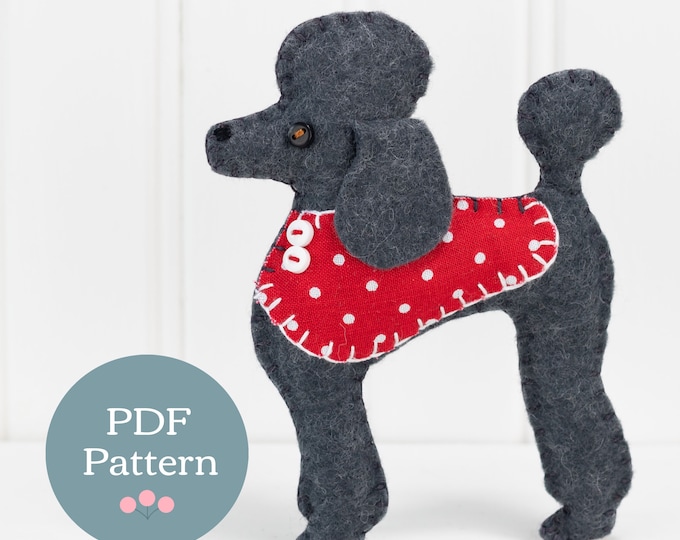 Poodle Felt Ornament Sewing Pattern, Felt Dog PDF Pattern, Digital ...