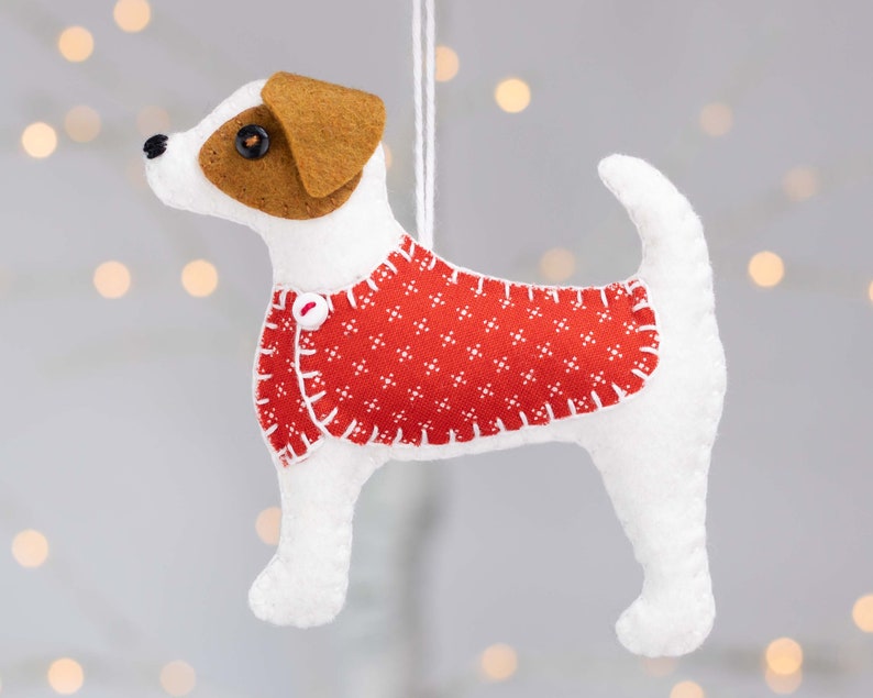 Jack Russell Terrier Felt Dog Ornament - Etsy