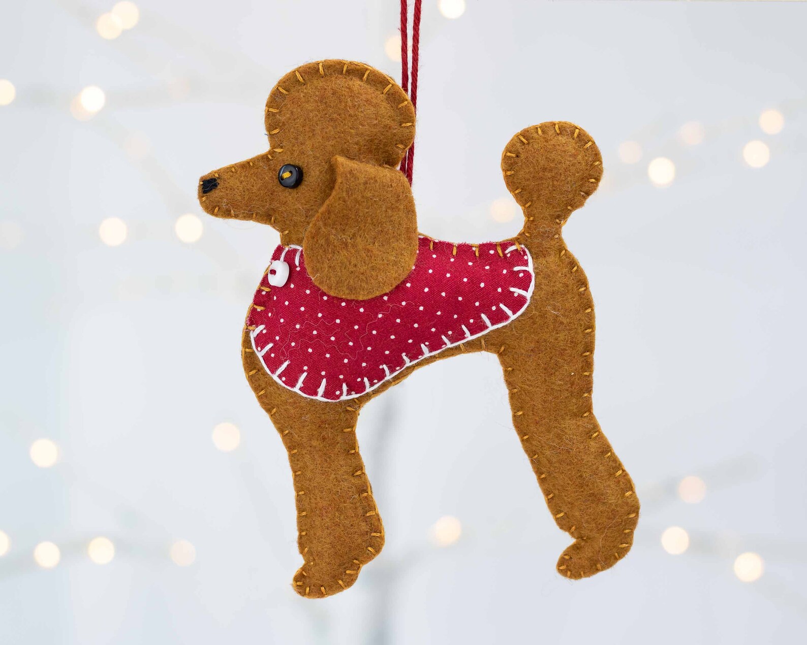 Poodle Felt Ornament Sewing Pattern, Felt Dog PDF Pattern, Digital ...