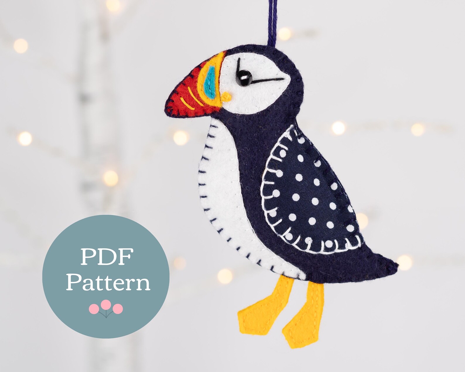 Felt Puffin Ornament PDF Sewing Pattern Puffin Digital - Etsy Canada