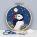 Hoop Framed Puffin Embroidery Pattern - Etsy