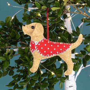 Labrador Felt Ornament PDF Sewing Pattern. Dog Christmas Ornament DIY ...
