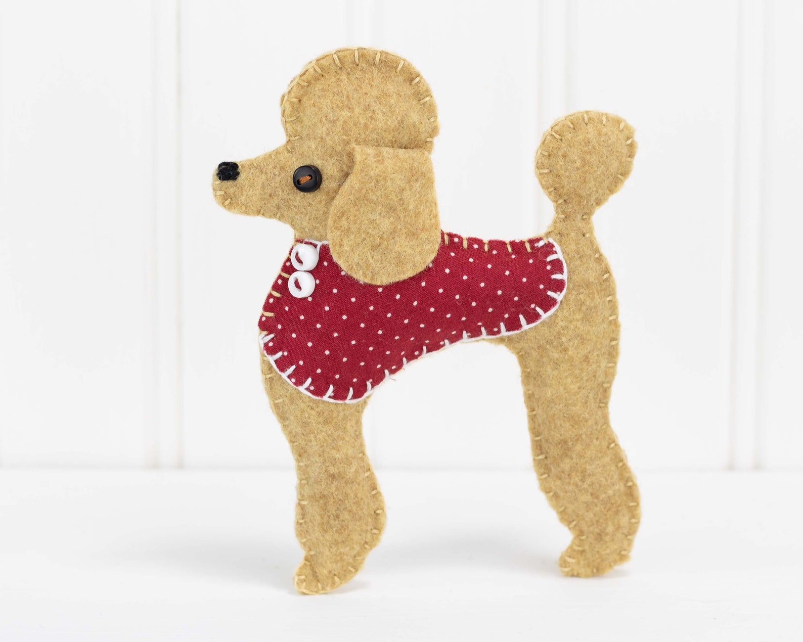 Poodle Felt Ornament Sewing Pattern, Felt Dog PDF Pattern, Digital ...
