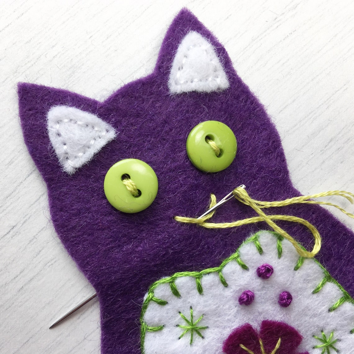 Cat Felt Ornament Pattern PDF Cat Sewing Pattern | Etsy