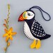 Felt Puffin Ornament PDF Sewing Pattern, Puffin Digital Pattern for ...