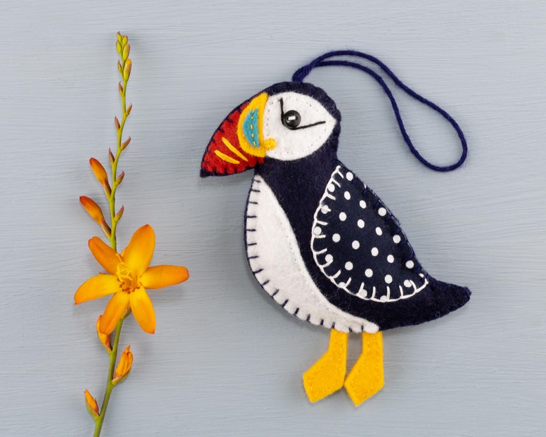 Felt Puffin Ornament PDF Sewing Pattern Puffin Digital | Etsy