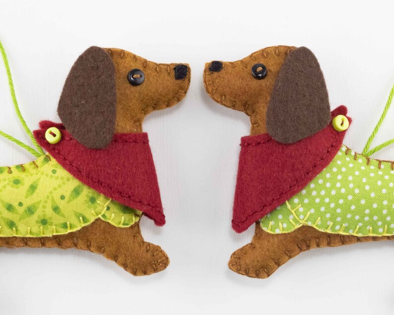 Dachshund Felt Ornament PDF Sewing Pattern - Etsy