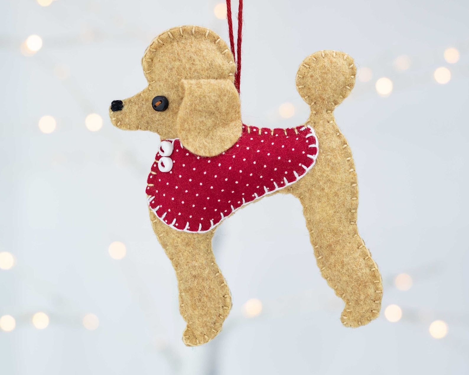 Poodle Felt Ornament Sewing Pattern, Felt Dog PDF Pattern, Digital ...