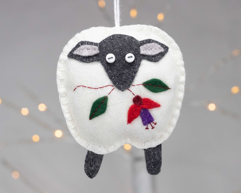 Irish Sheep Felt Ornament - Etsy