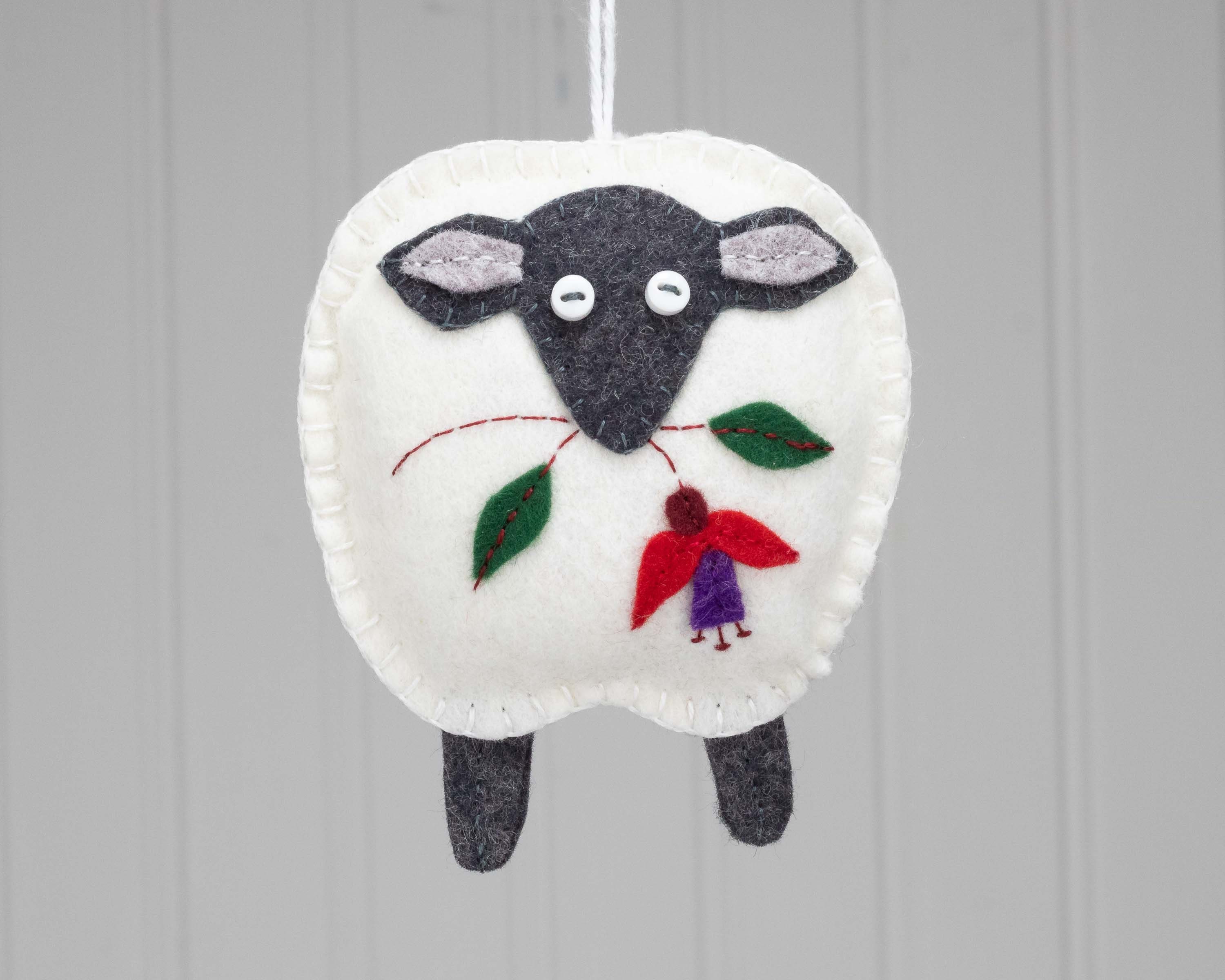 Irish sheep felt ornament | Etsy