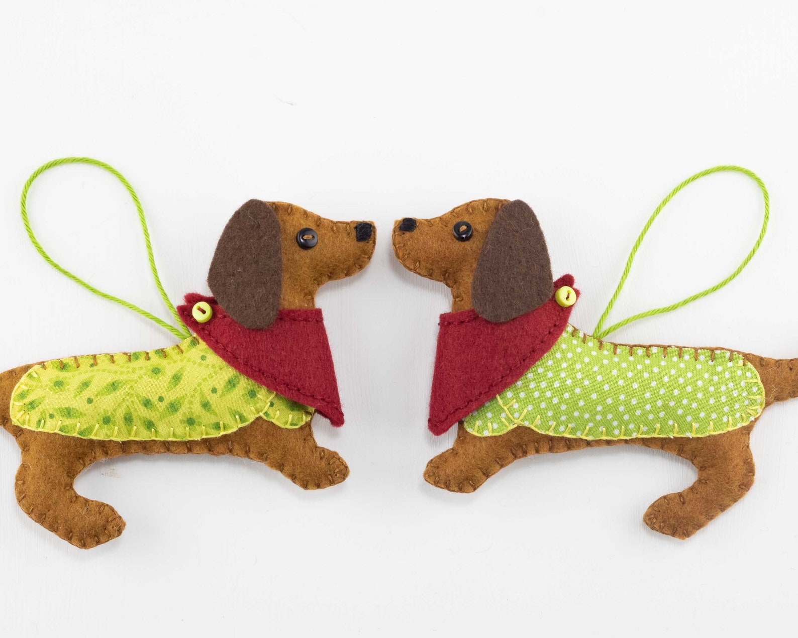 Dachshund Felt Ornament PDF Sewing Pattern - Etsy