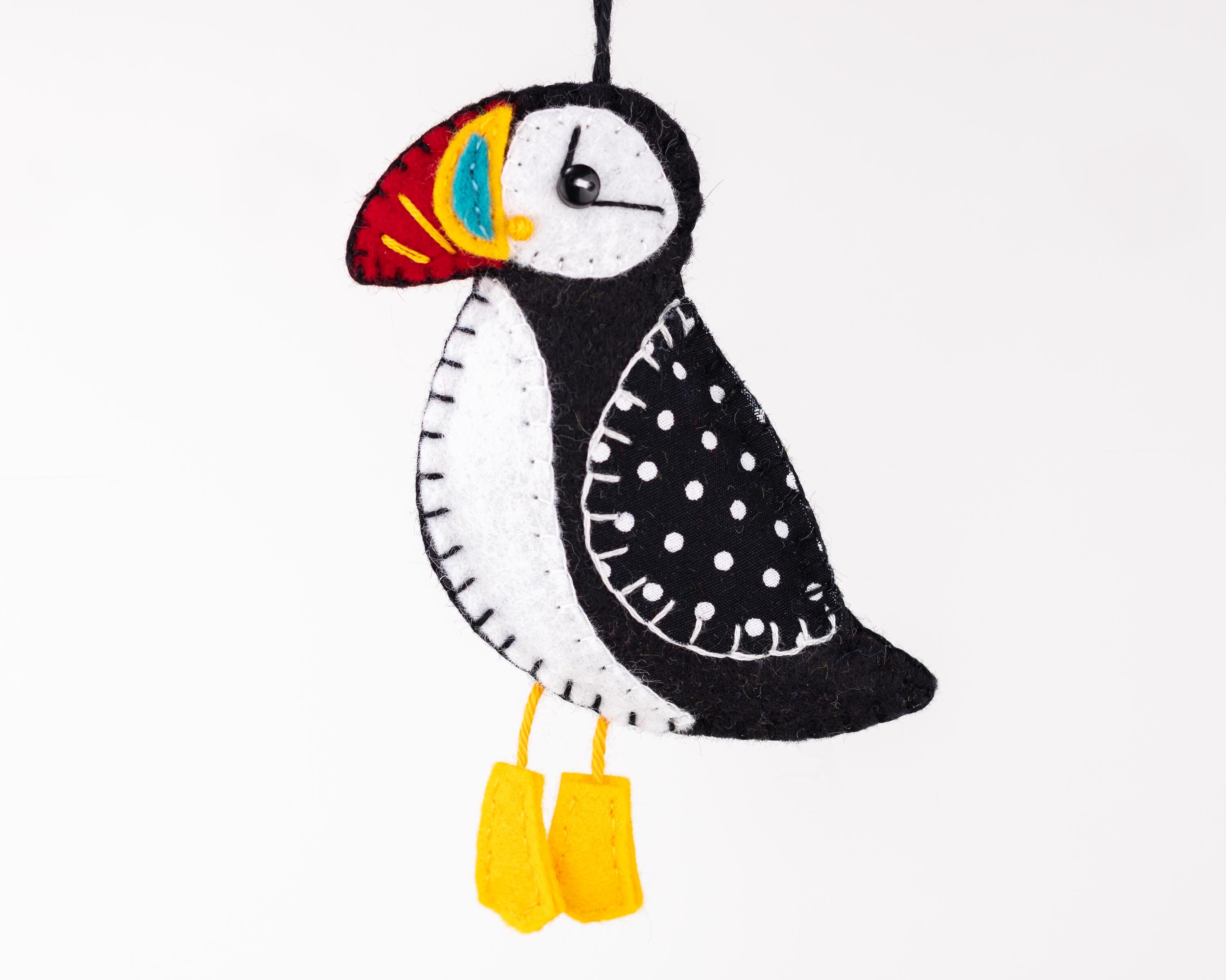 Felt Puffin Ornament Felt Bird Ornament Embroidered Puffin - Etsy UK
