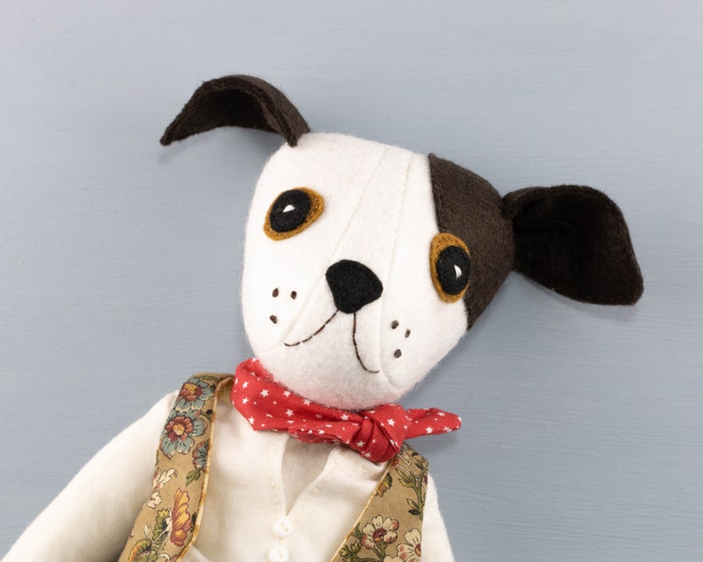 Toby the Dog Soft Toy Sewing Pattern, PDF Pattern for 16 Inch Felt Doll ...