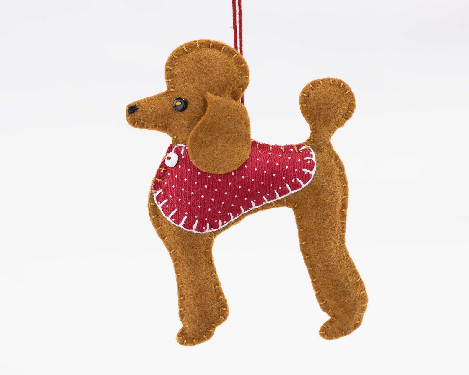 Poodle felt ornament sewing pattern Felt dog sewing pattern | Etsy