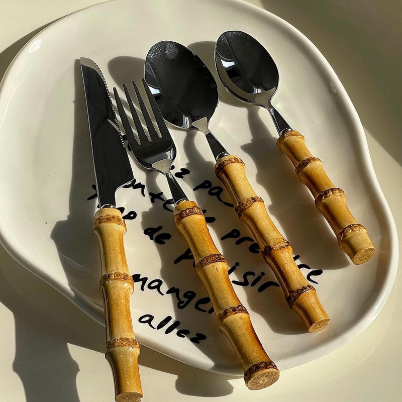 Bamboo Tableware - Etsy