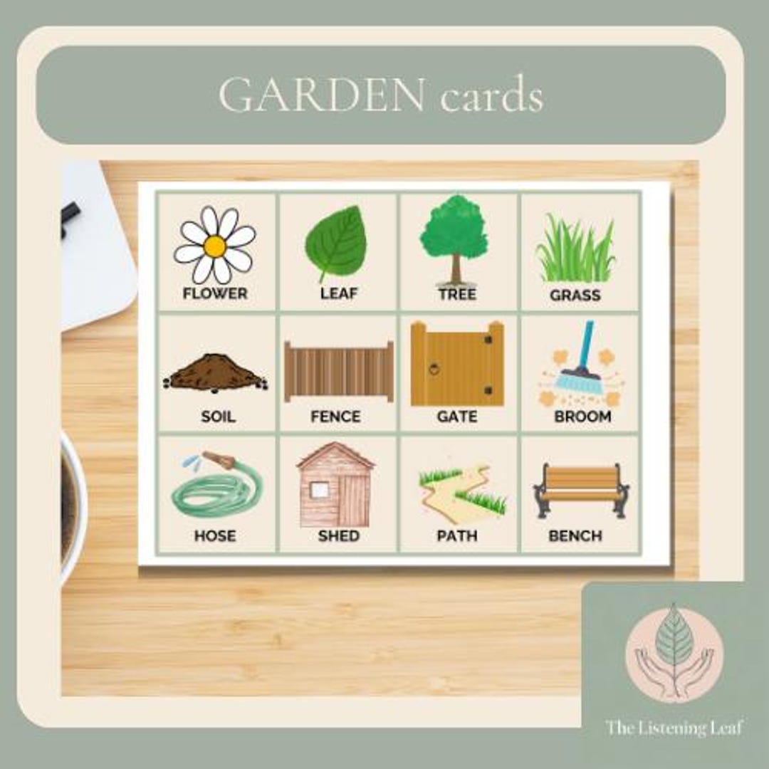 Garden Objects Flash Cards: Visual Learning for Autism & Early Years ...