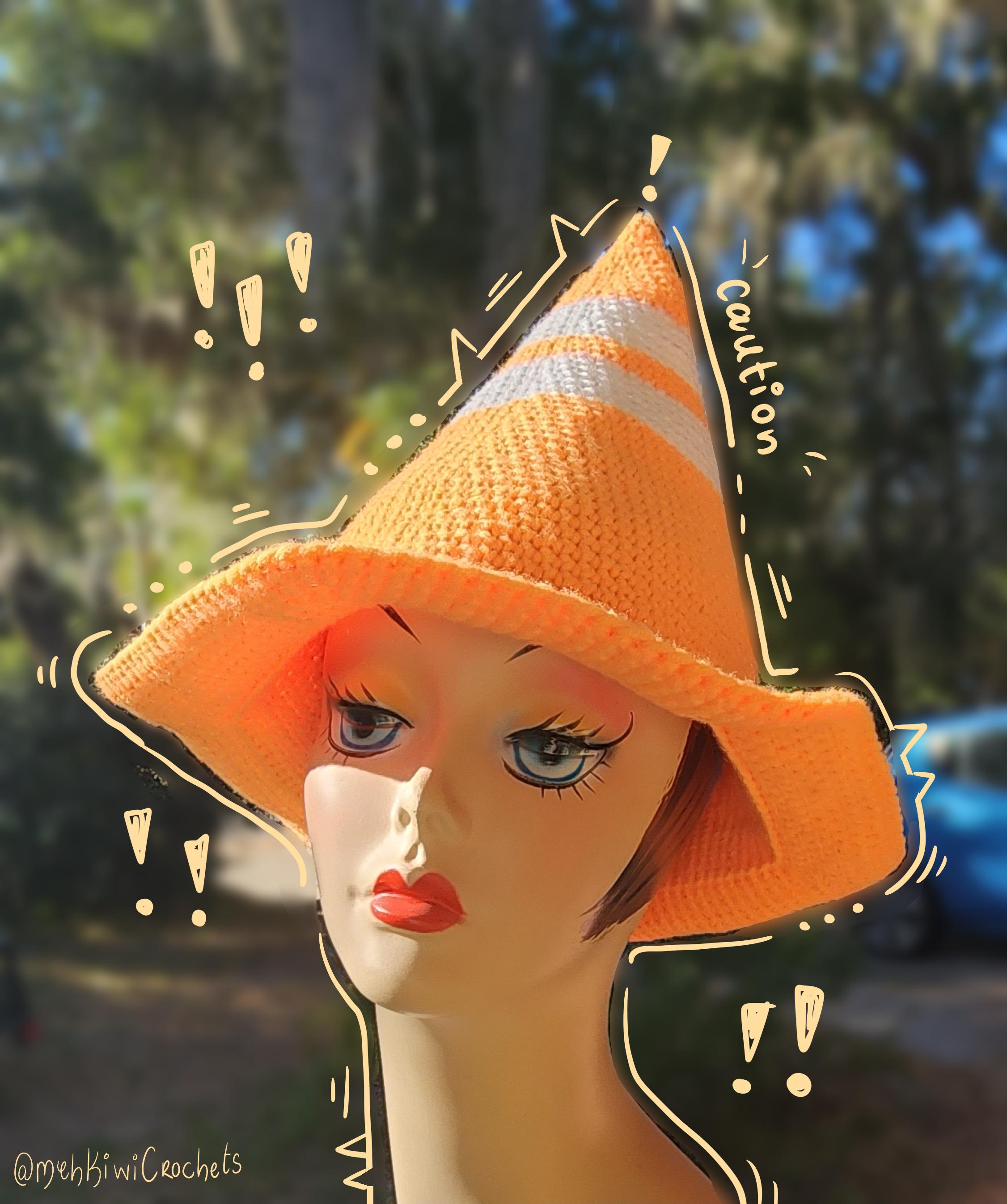 Traffic Cone Hat (pattern) - Etsy