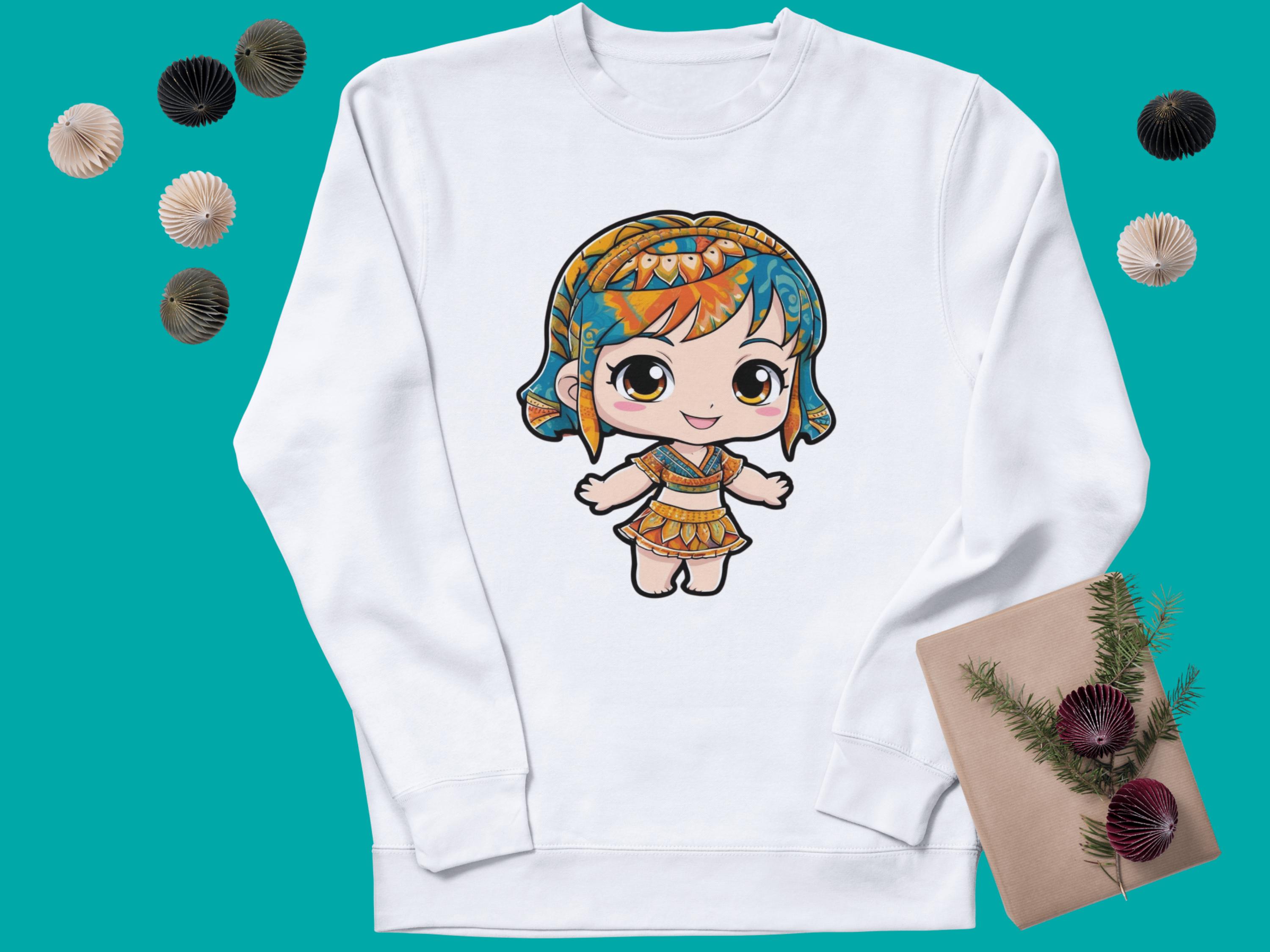 Summer Chibi Style Cute Girls Clip Art Bundle, Commercial or Personal ...