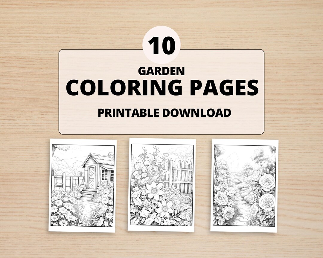Printable Colouring Pages of Beautiful Flower Gardens - Colouring Pages ...
