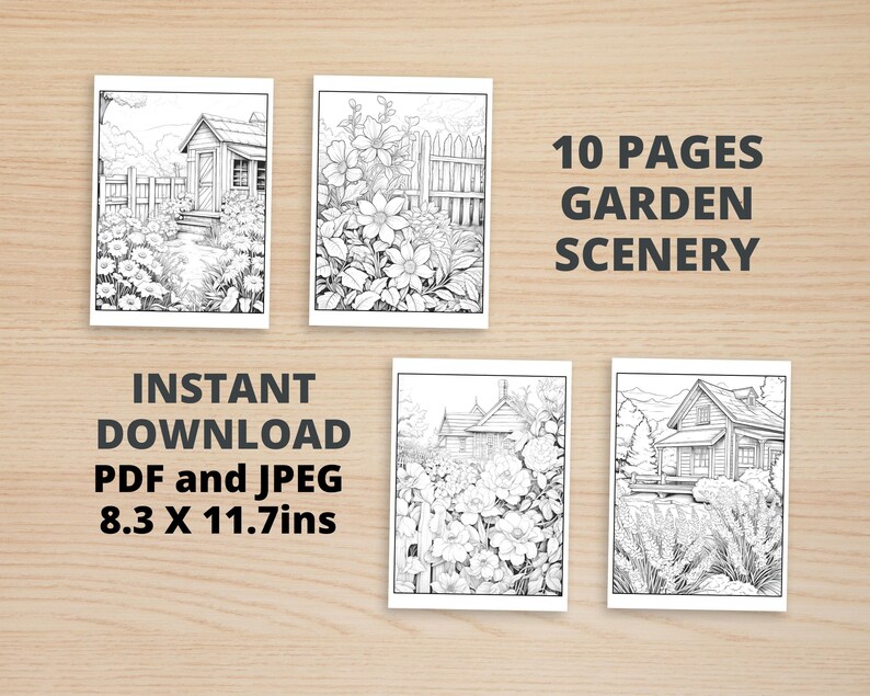 Printable Colouring Pages of Beautiful Flower Gardens - Colouring Pages ...