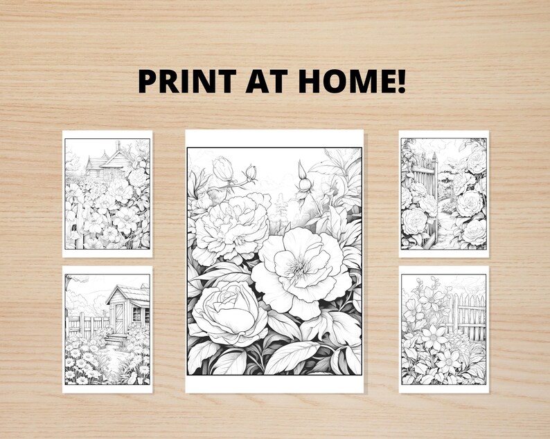 Printable Colouring Pages of Beautiful Flower Gardens - Colouring Pages ...