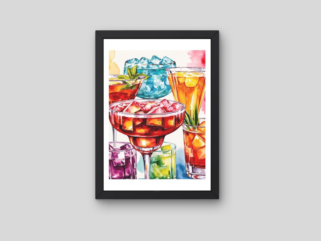 Cocktail Hour, Cocktails Wall Art, Instant Printable Download, Alcohol ...