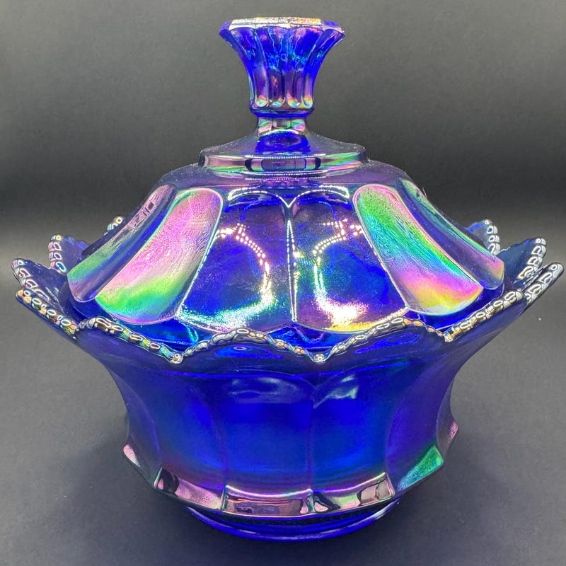 Carnival Glass Candy Dish - Etsy