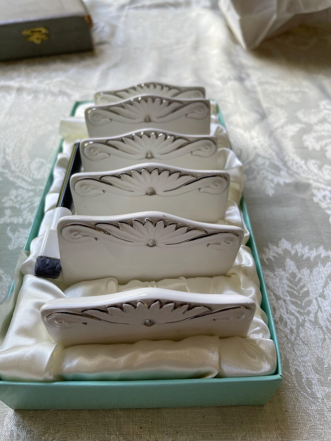 Vintage Princess House Ceramic Place Card Holders With Marker & Box - Etsy