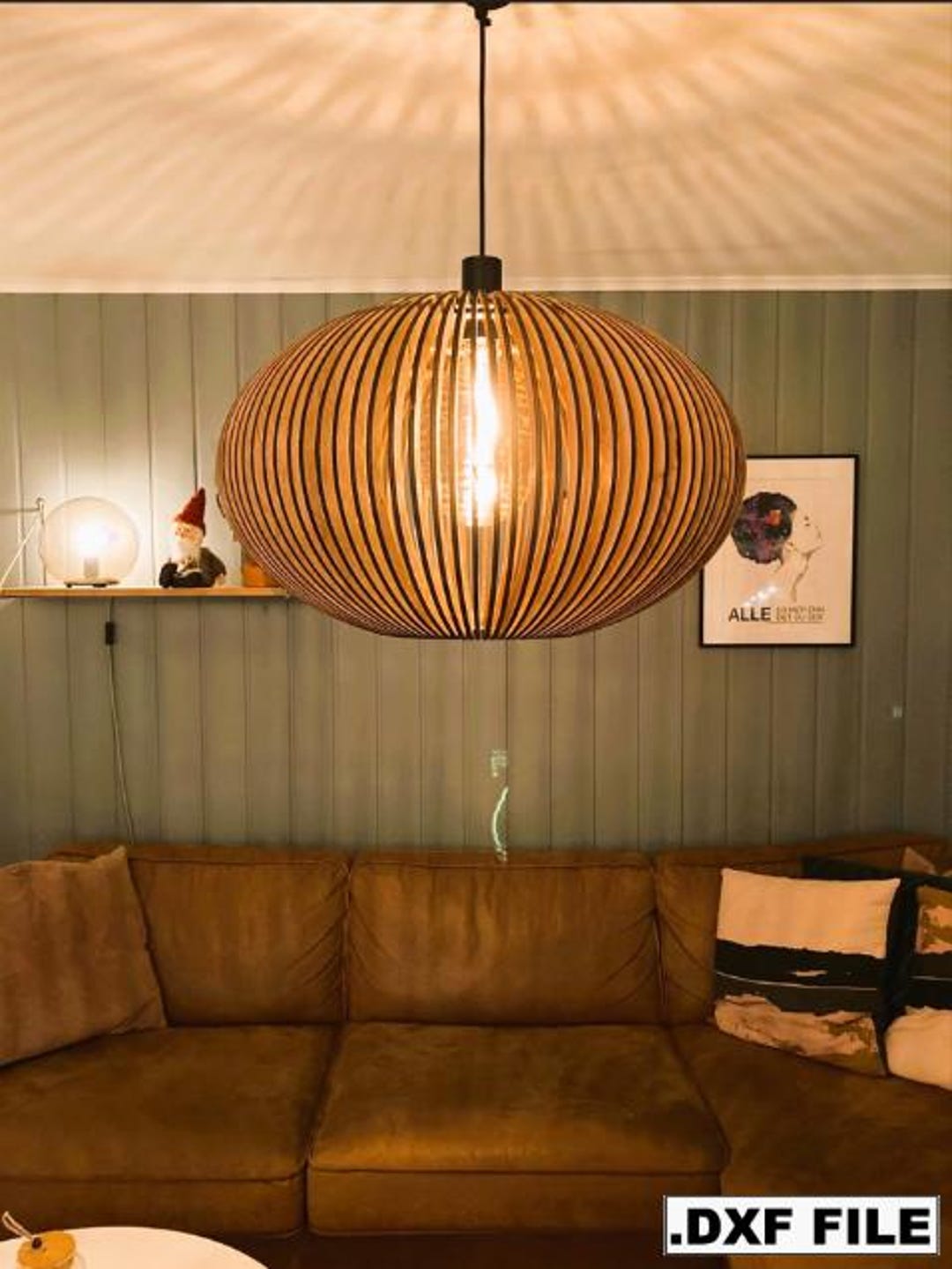 Big Hanging Lamp 60cm DXF File - Etsy