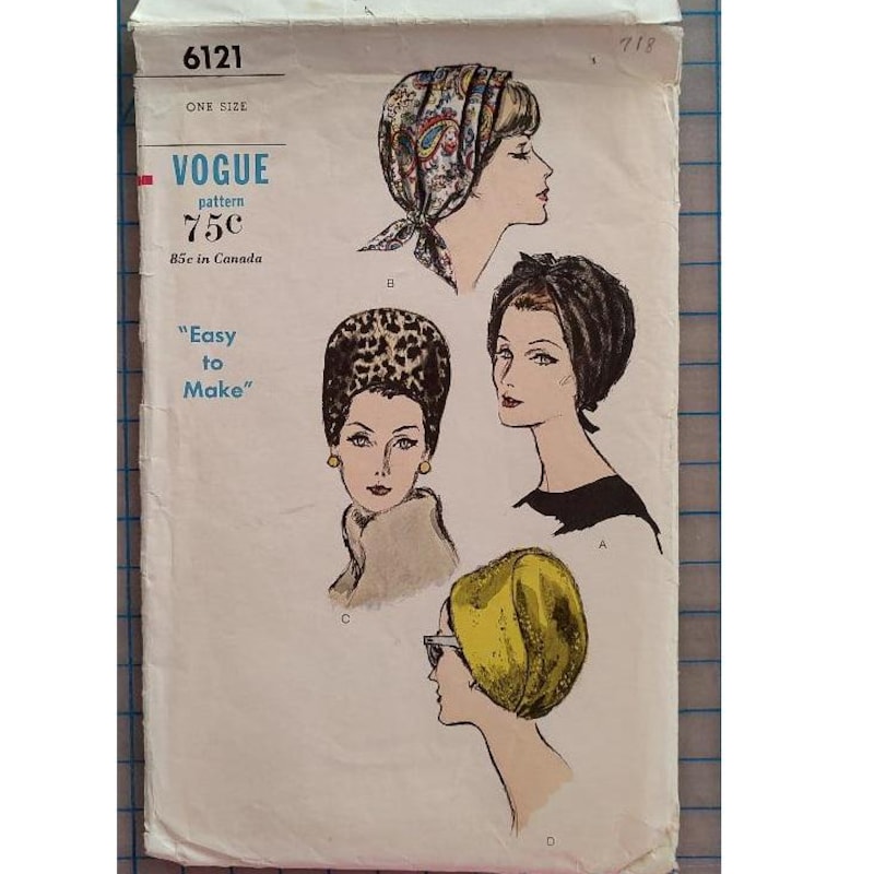 Vogue Hat Sewing Patterns - Etsy