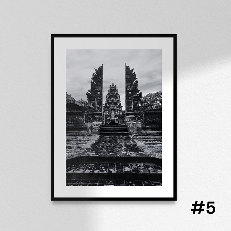 Bali Black and White Photos Set of 6, 2, 3, 4, 5 Photos Prints Wall Art ...